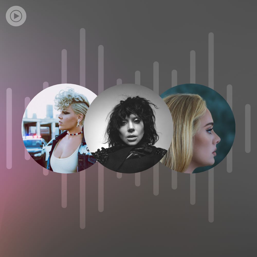 Lady Gaga, Pink, Adele, Christina Aguilera, Sia, Whitney Houston Radio