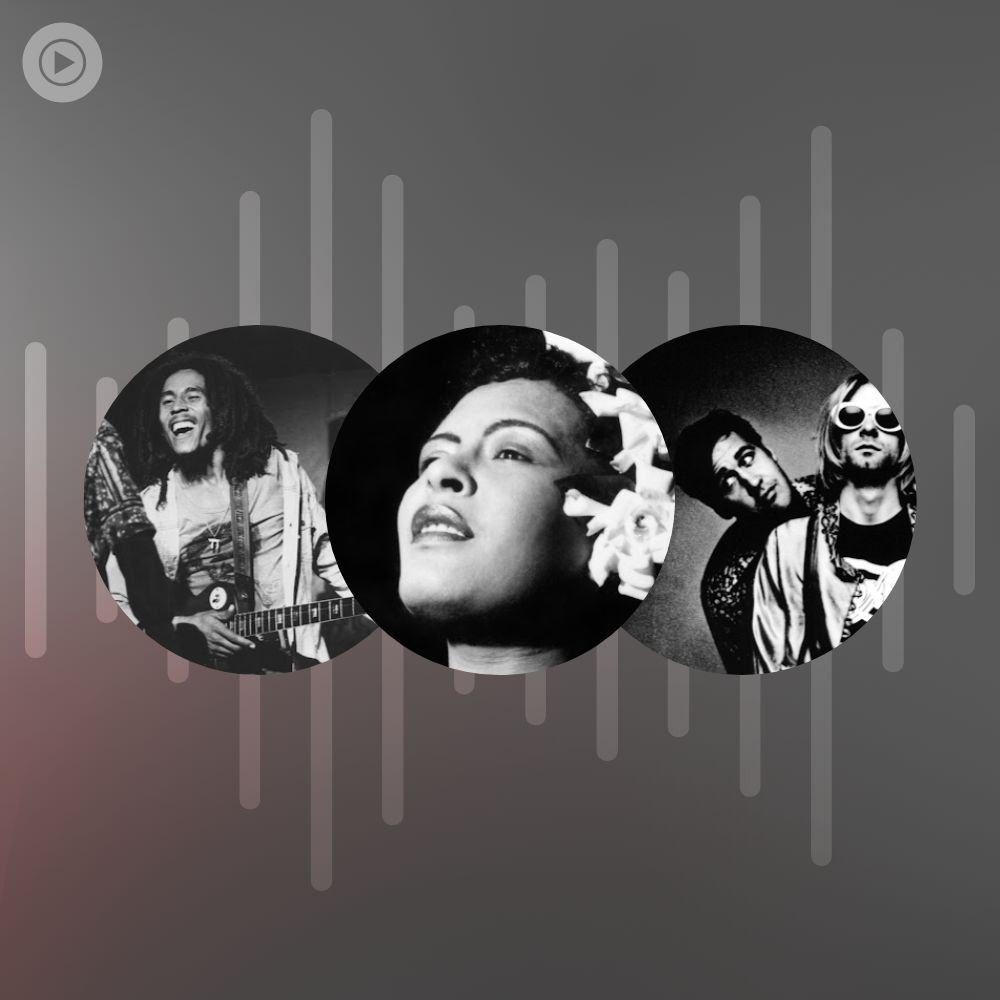 Billie Holiday, Bob Marley, Nirvana, John Williams, Bob Dylan Radio